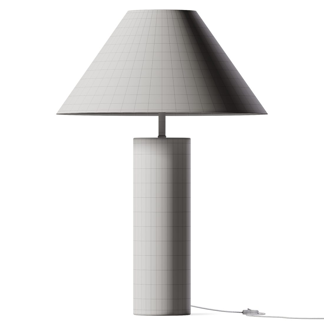 Modern Wood Column Table Lamp 3D Model for Corona | CGMood