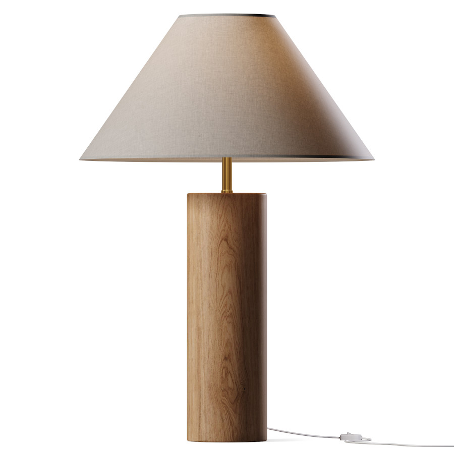 Modern Wood Column Table Lamp 3D Model for Corona | CGMood