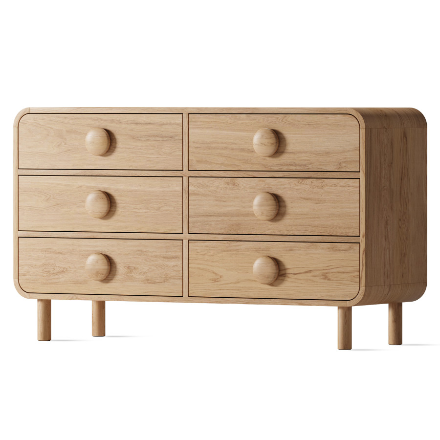 Tabitha 6 Drawer Dresser 3D Model for Corona | CGMood