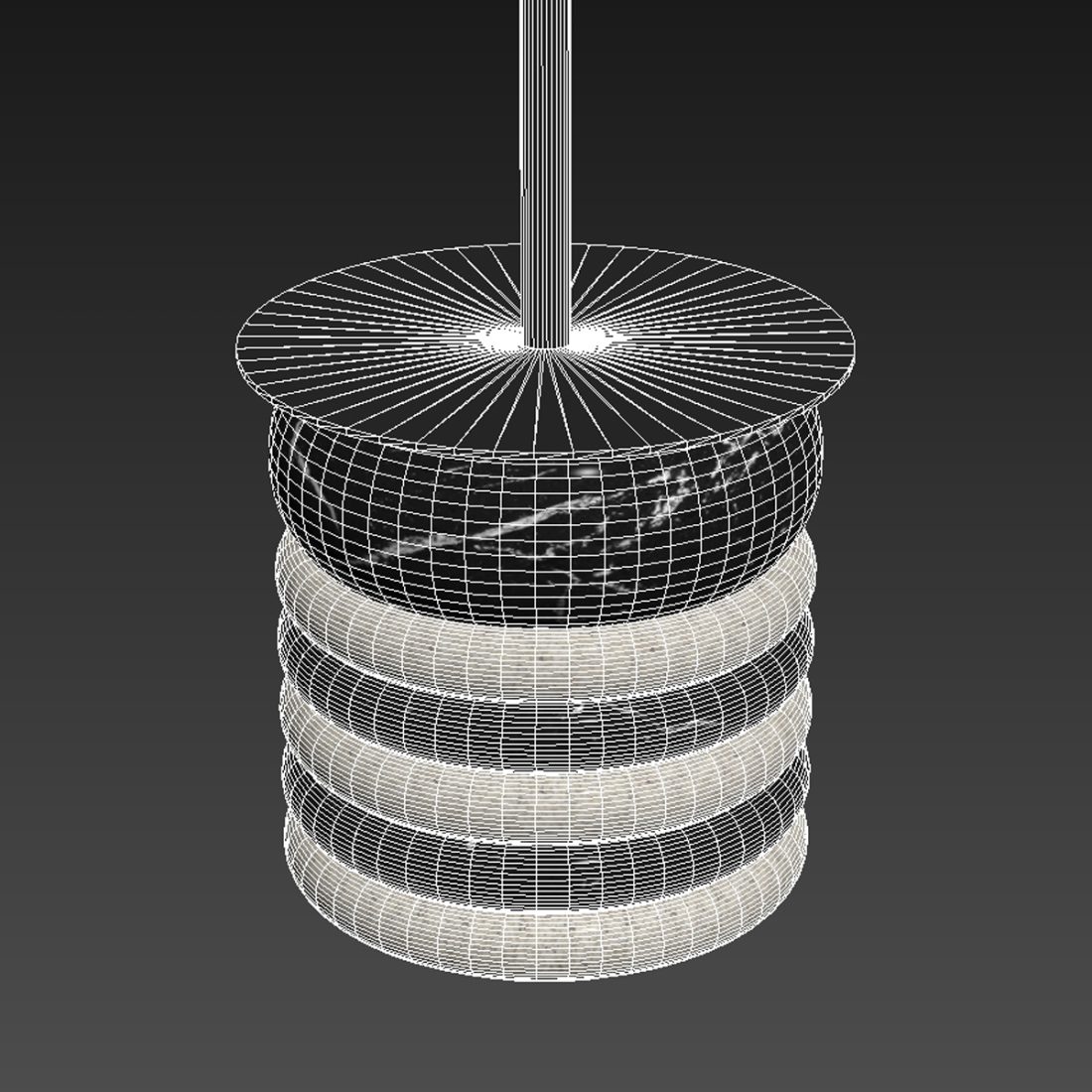 Contemporary Black White Parasol Base Body - 3D Model for Corona