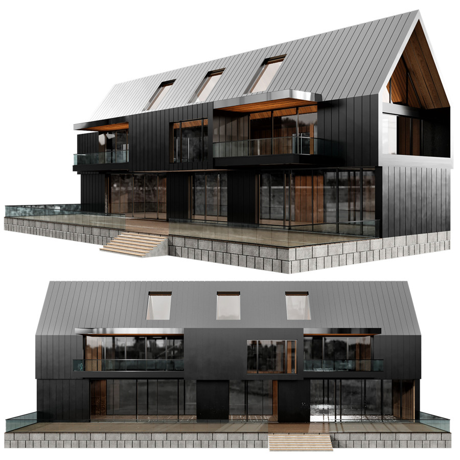 Modern House No32 3D Model for VRay, Corona | CGMood