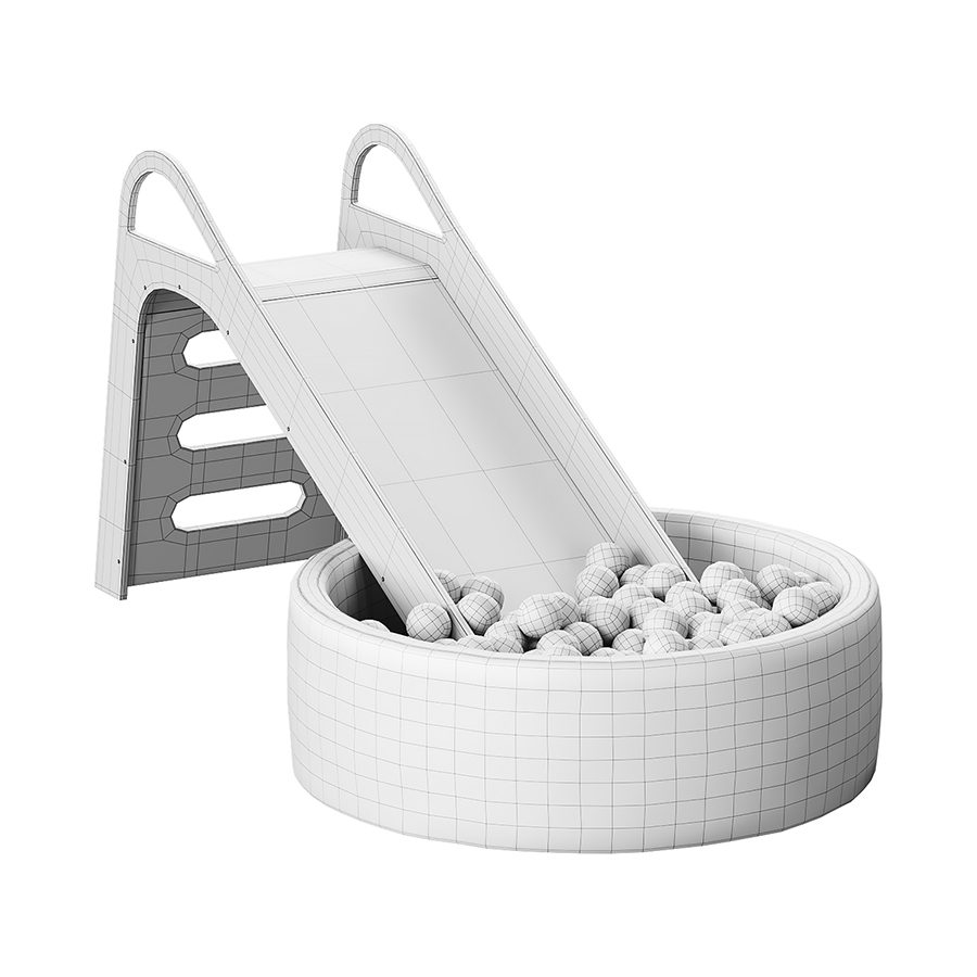 Fleur Ball Pit With Arlo Slide By Nuage Interiors - 3D Model for VRay ...