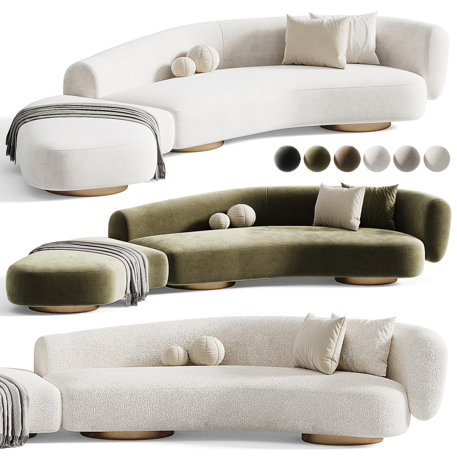 Repose Okha Sofa - 3D Model for Corona