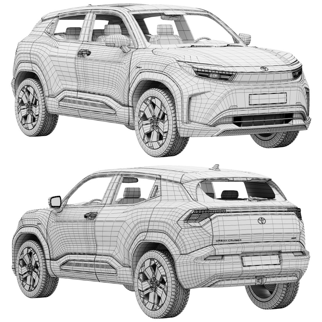 Toyota Urban Cruiser 2025 - 3D Model for Corona