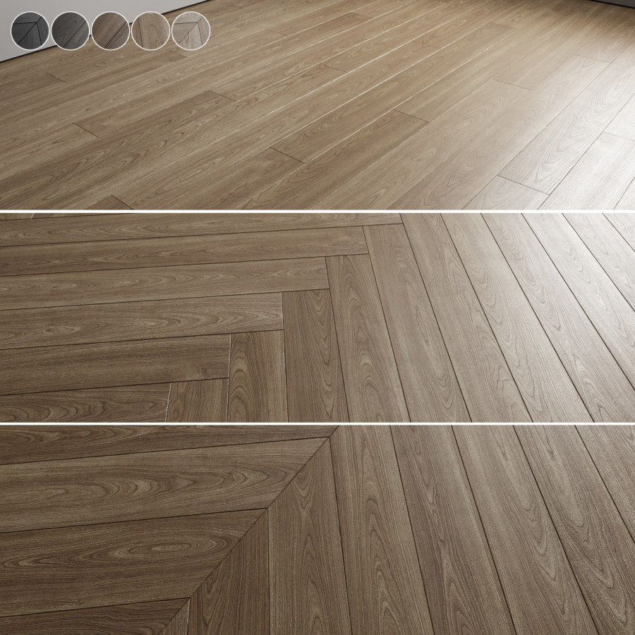 Oak Floor - 3D Model for VRay, Corona