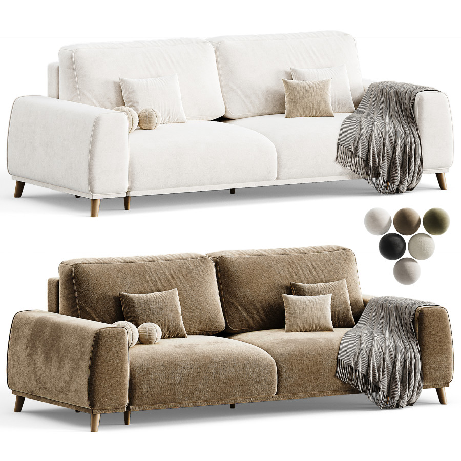 Soft Latte Sofa - 3D Model for Corona