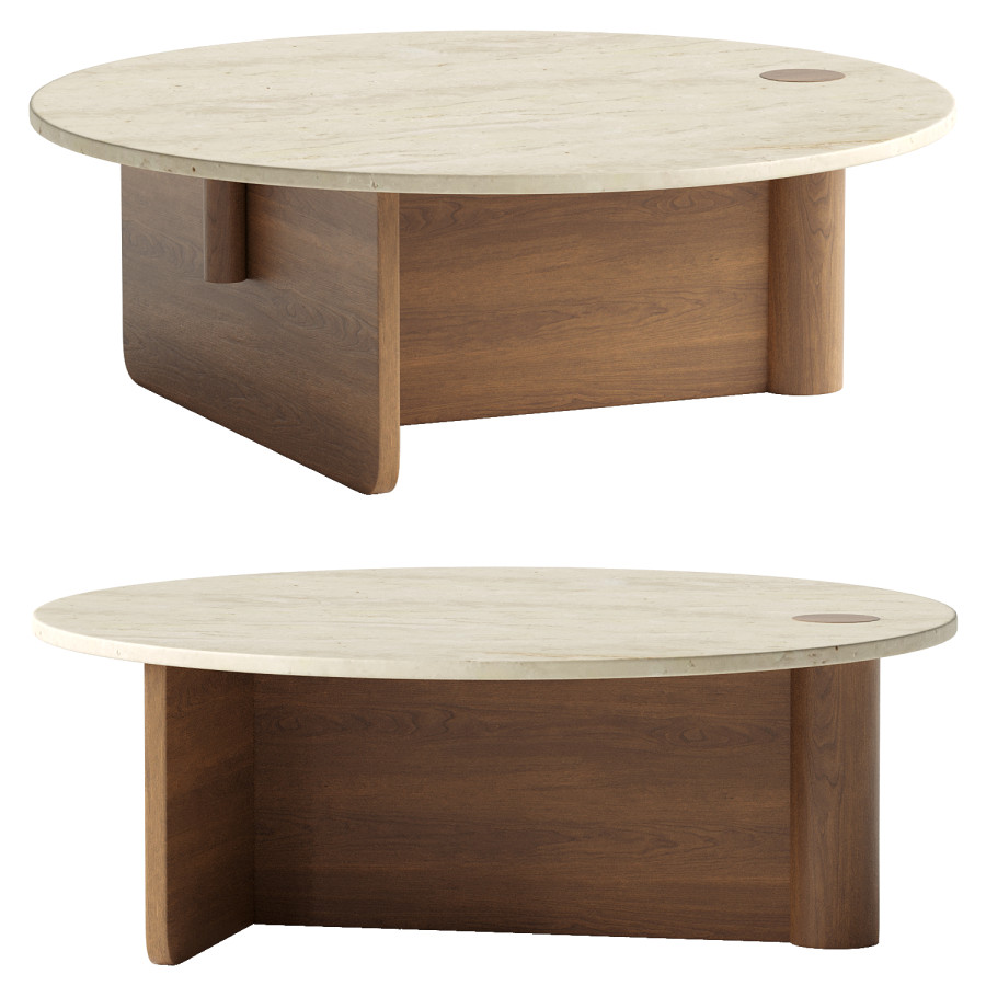 Natadora Pivot Marble Coffee Table - 3D Model for VRay, Corona