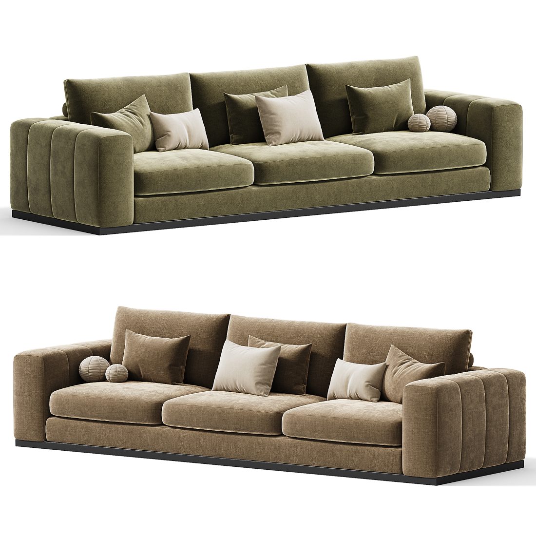 Charlie 3 Seater Sofa Charlie Collection - 3D Model for Corona