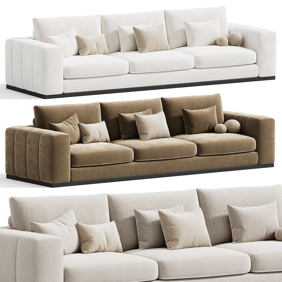 Charlie 3 Seater Sofa Charlie Collection - 3D Model for Corona