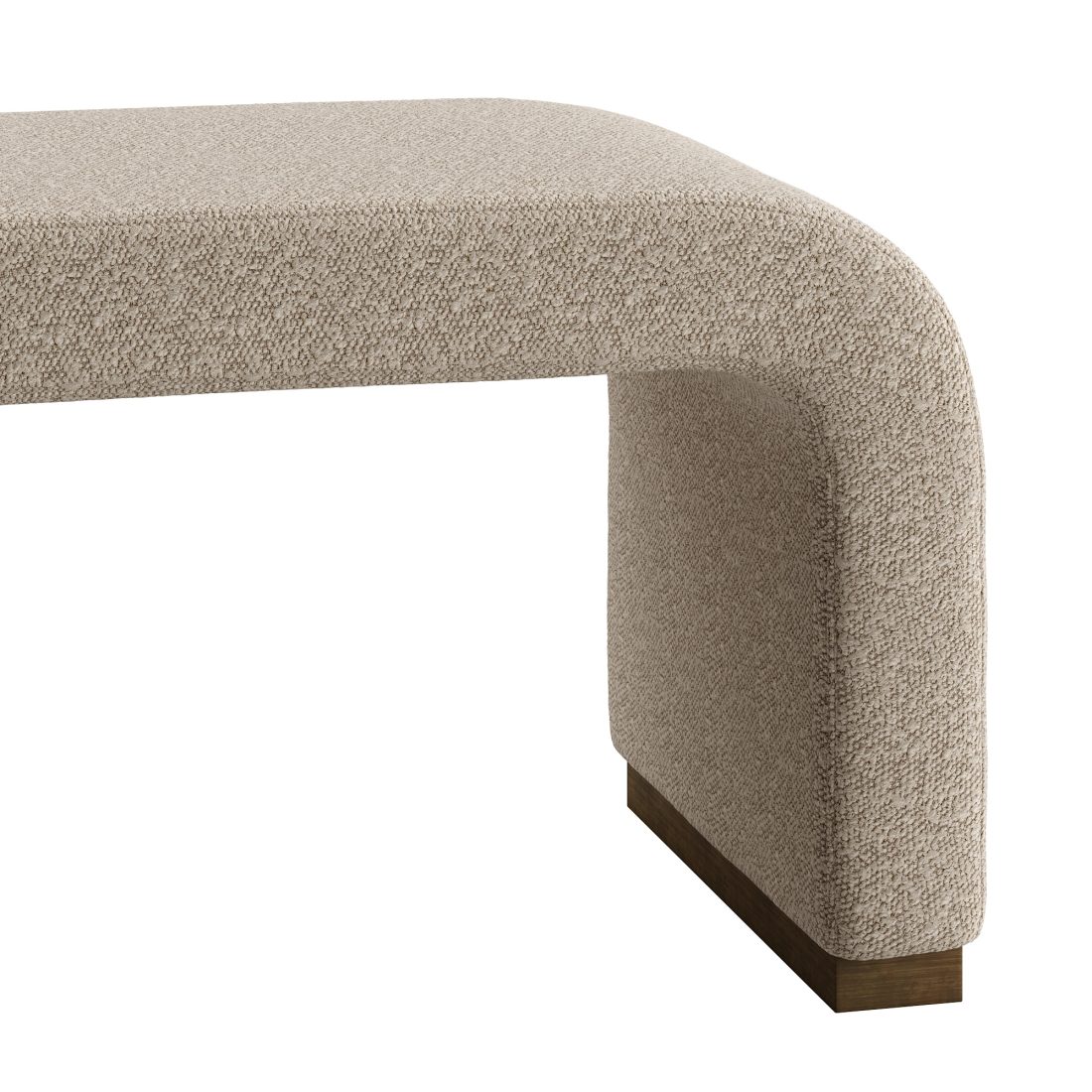 Pinto Curved Bench - 3D Model for VRay, Corona