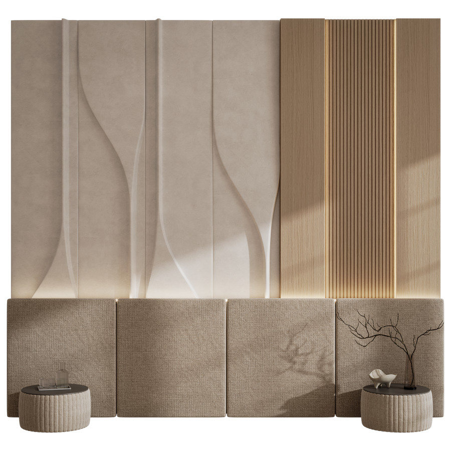 3d Wall Panel 29 - 3D Model for Corona