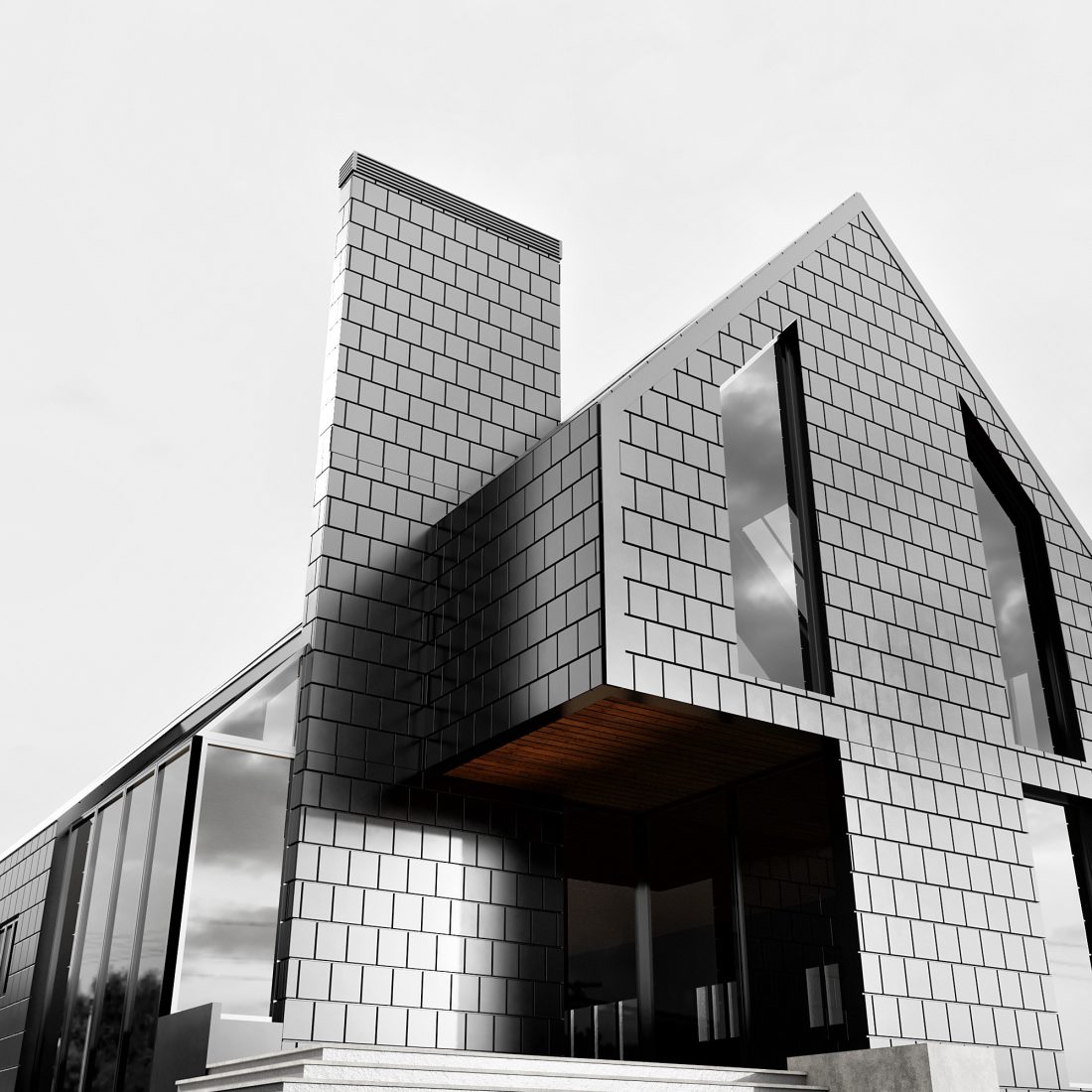 Modern House No34 3D Model for VRay, Corona | CGMood