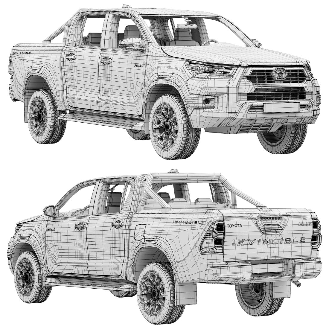 Toyota Hilux Invincible 2024 3D Model for Corona | CGMood