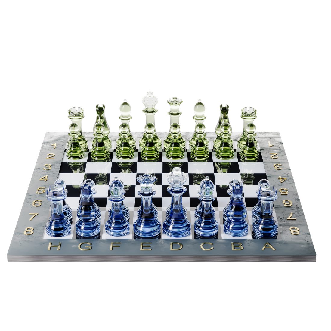 Glass Chess - 3D Model for Corona