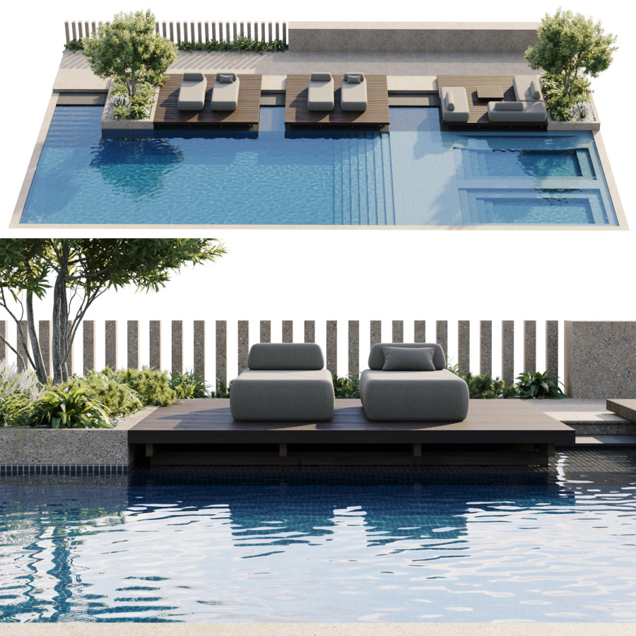 Swimming Pool 4 3D Model for Corona | CGMood