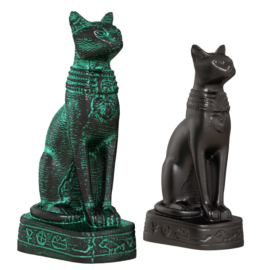 Egyptian Cat Figurine 3D Model for VRay | CGMood