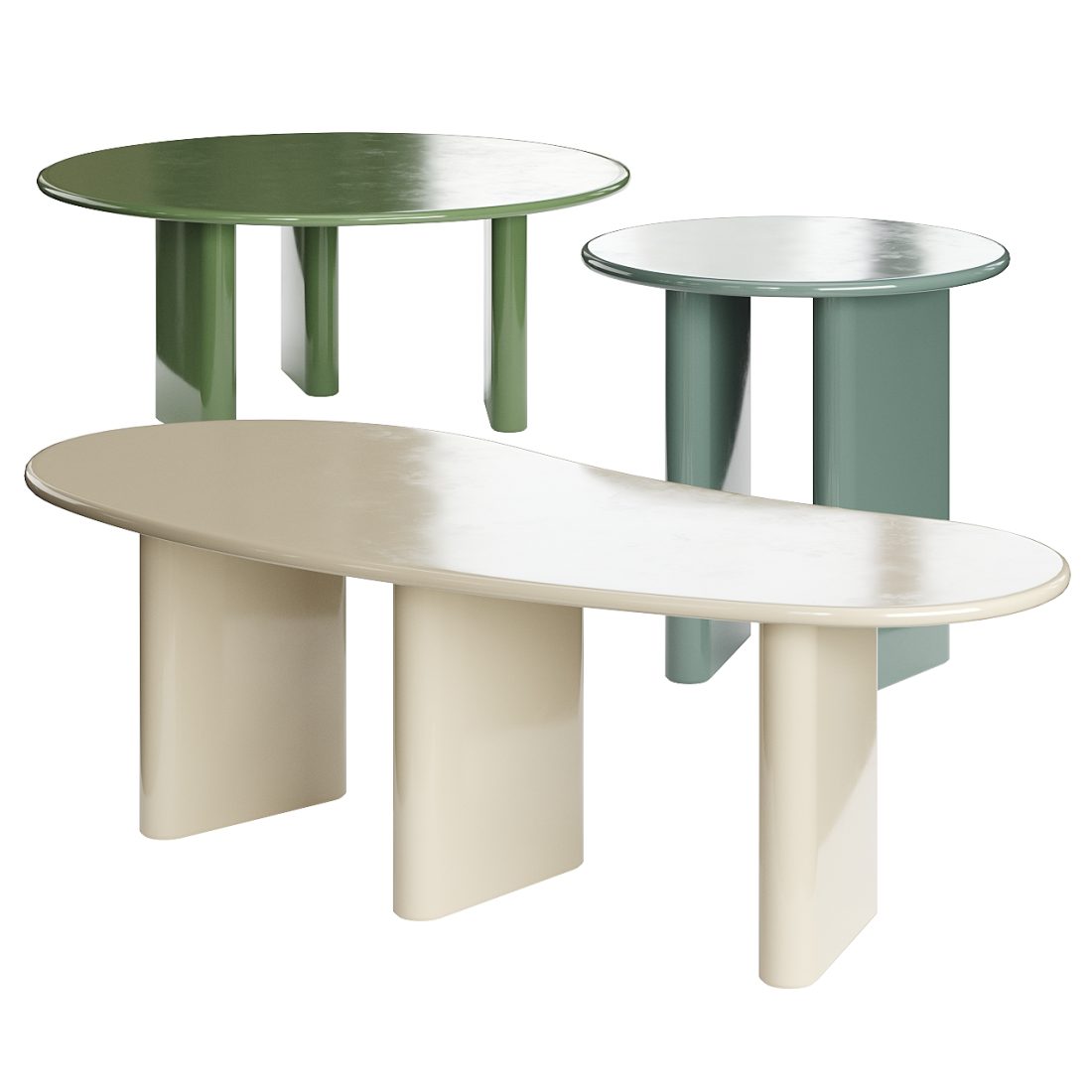 Treviso Coffee Tables By Kendo Mobiliario 3D Model for Corona | CGMood