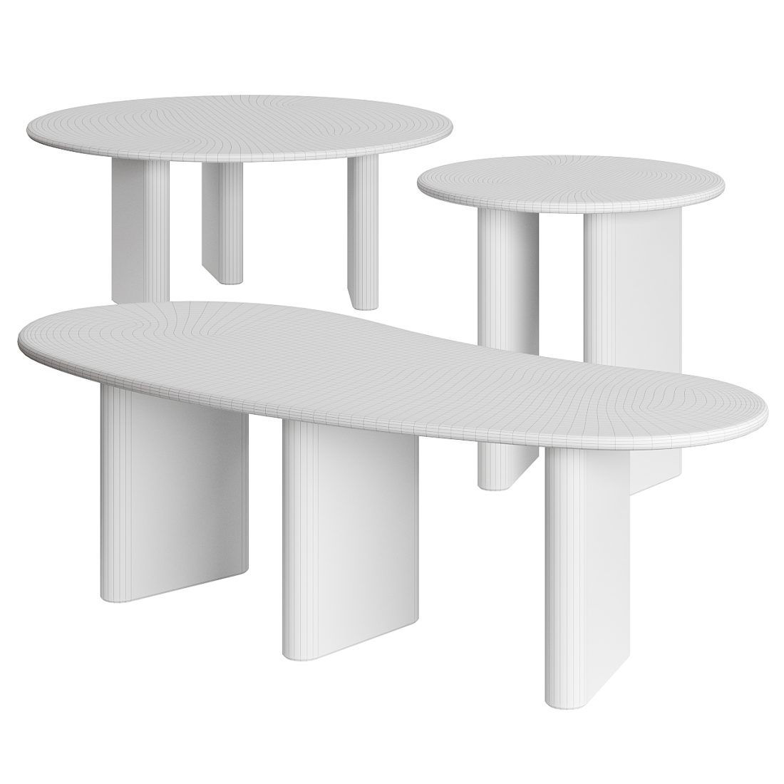 Treviso Coffee Tables By Kendo Mobiliario 3D Model for Corona | CGMood