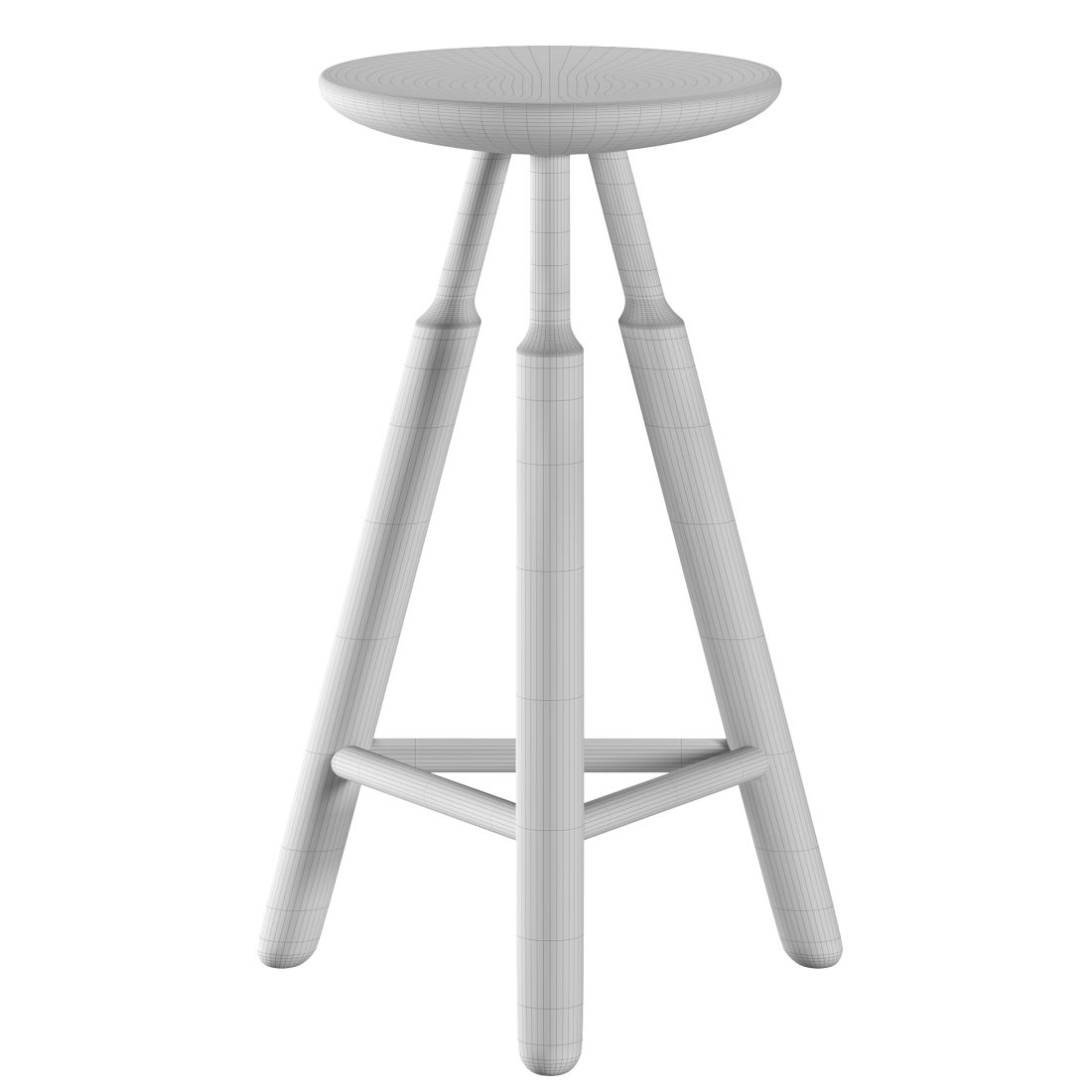 Burke Decor Dowel Counter Stool - 3D Model for Corona