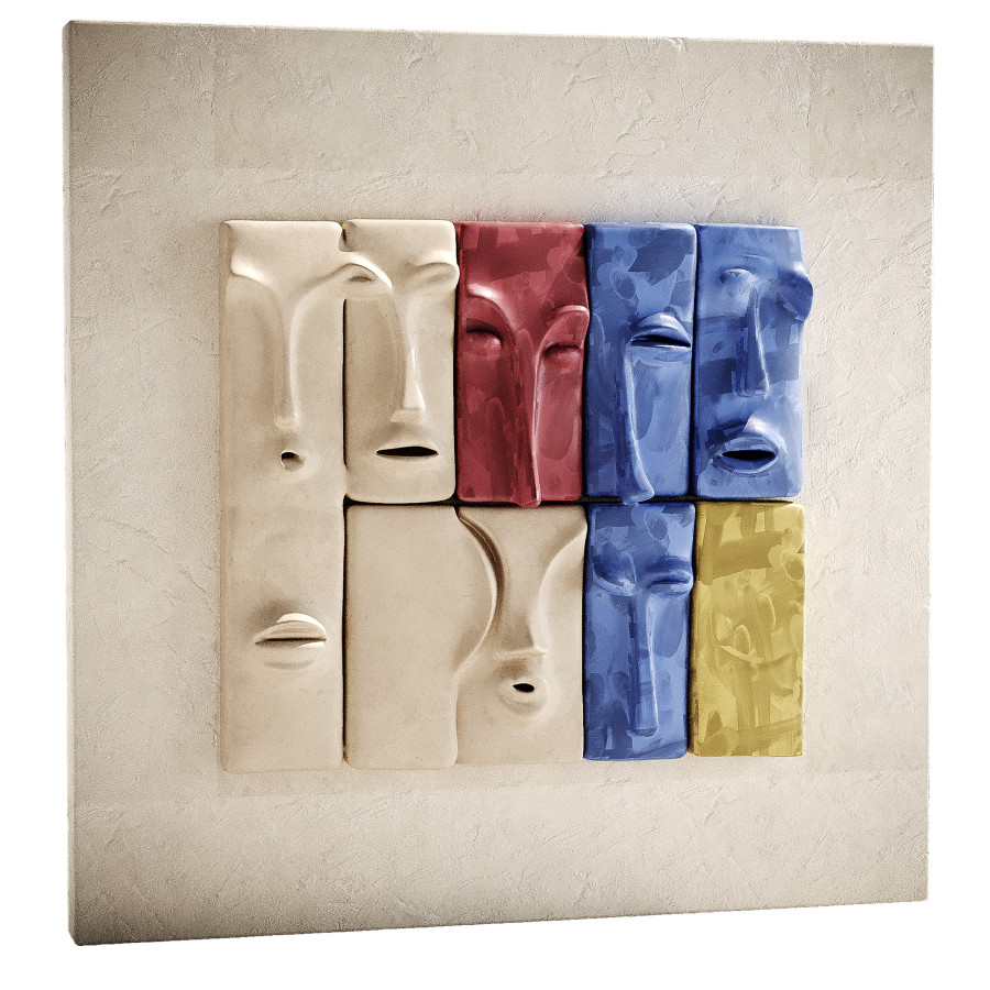 Abstract Face Wall Panel - 3D Model for Corona