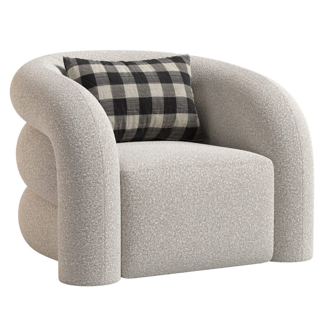 Novelle Armchair - 3D Model for VRay, Corona