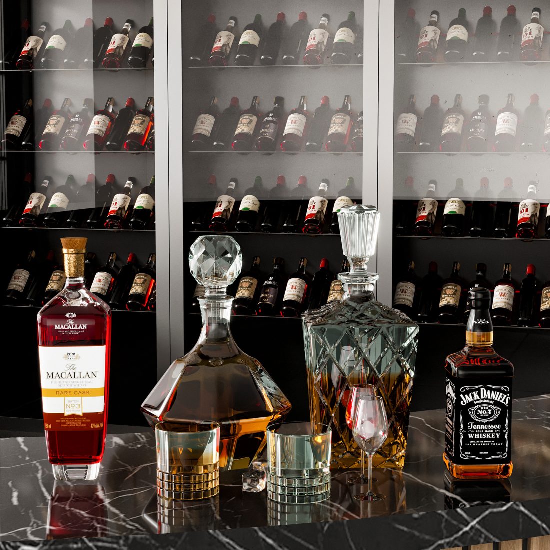 Bar No33 - 3D Model for VRay, Corona