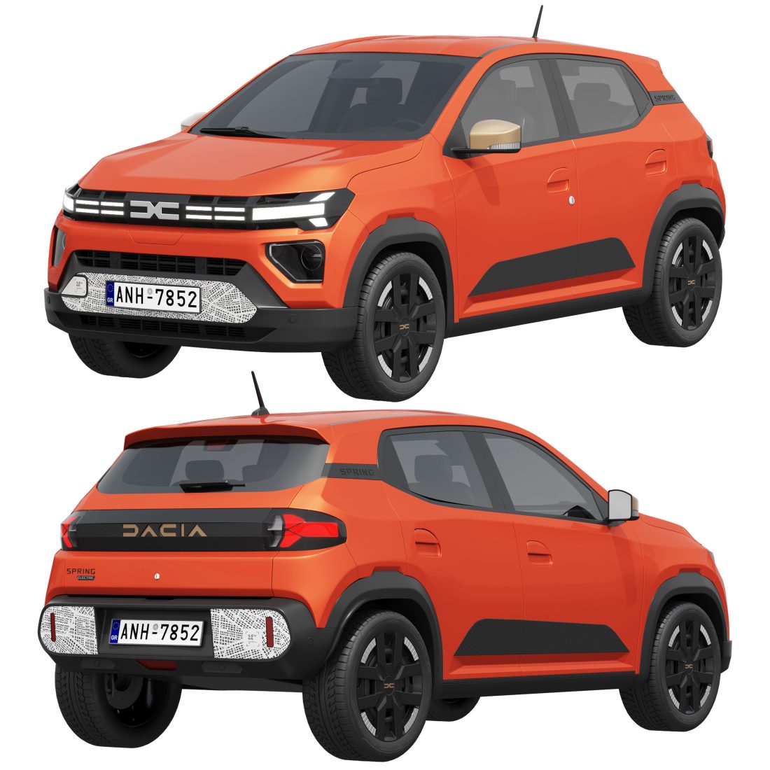 Dacia Spring 2025 3D Model for Corona | CGMood