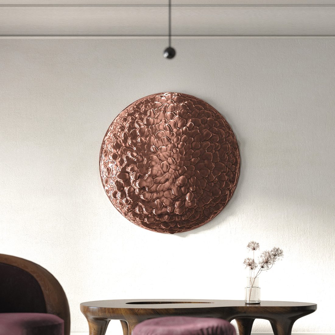 Decorative Panel Made Of Bronze - 3D Model for VRay, Corona