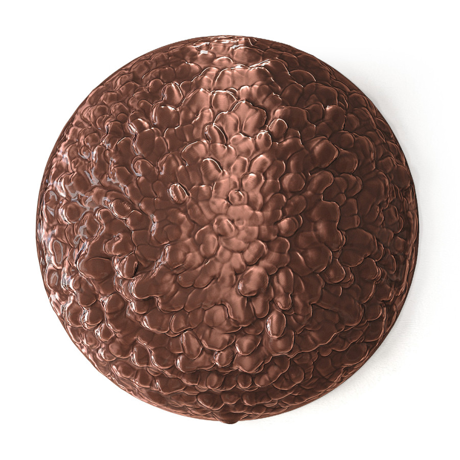 Decorative Panel Made Of Bronze - 3D Model for VRay, Corona