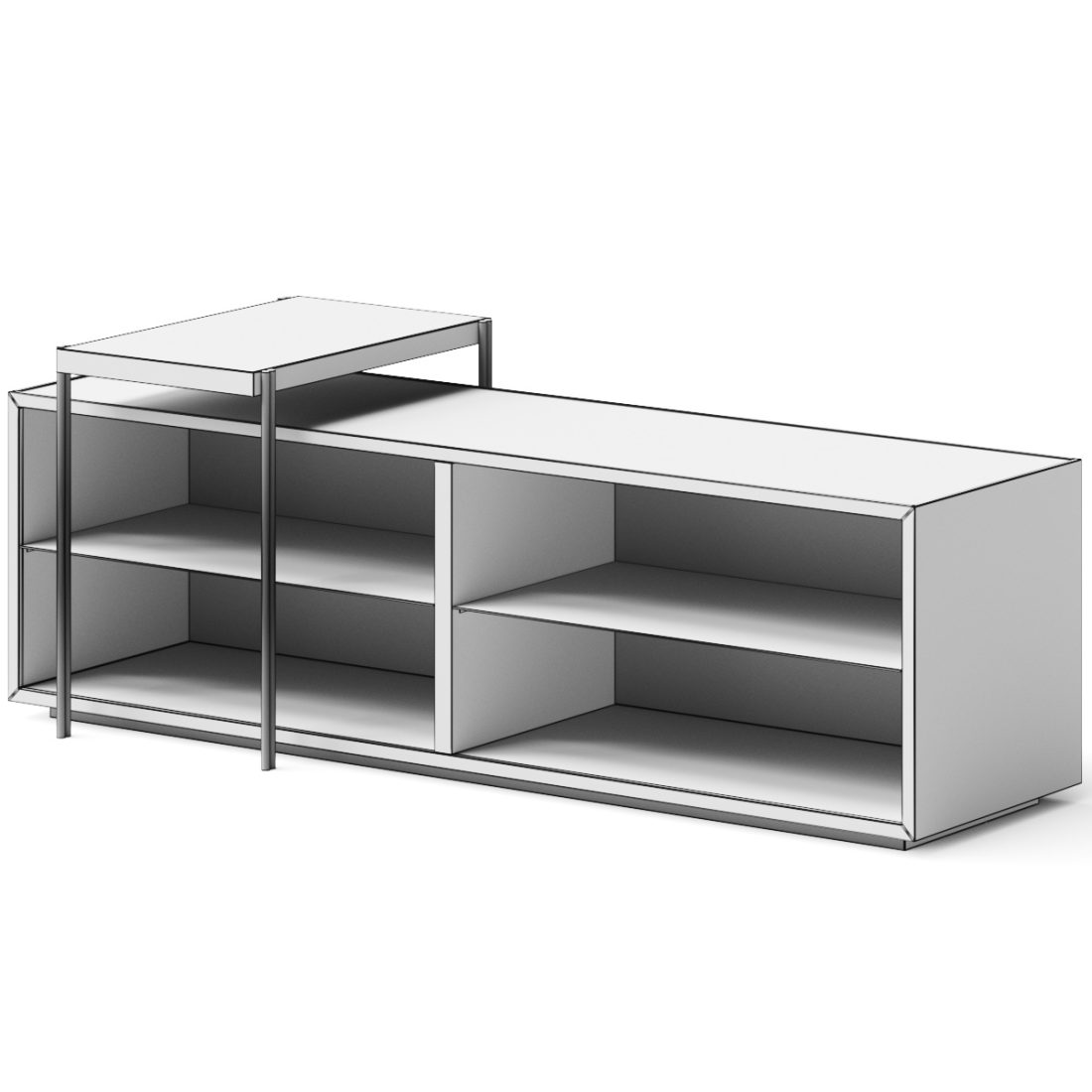 Stylish Club Club Console Table 3D Model for VRay, Corona | CGMood