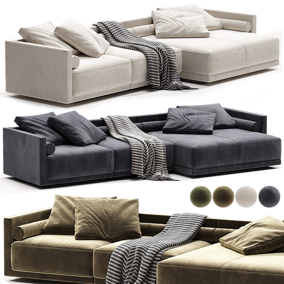 Taiko Sofa Massbeverly 3D Model for Corona | CGMood