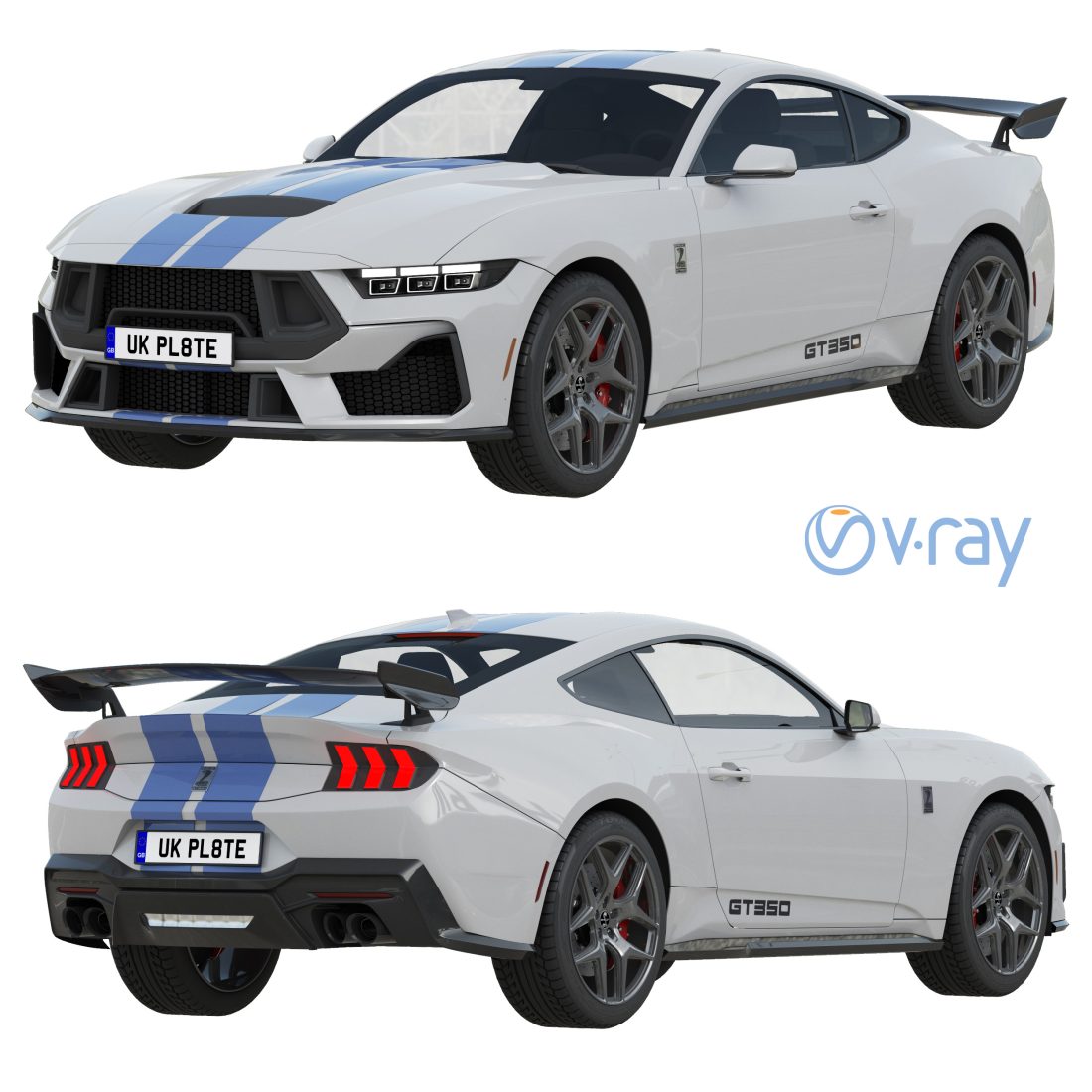 Shelby GT350 2025 3D Model for VRay | CGMood
