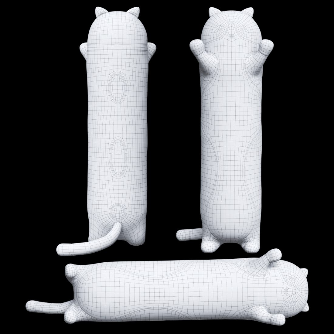 Soft Toy Pillow Long Cat 3D Model for VRay, Corona | CGMood