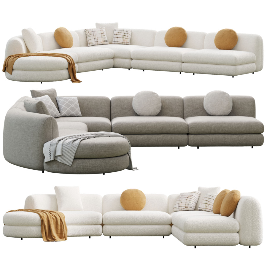 Edo Sofa By Arflex - 3D Model for Corona