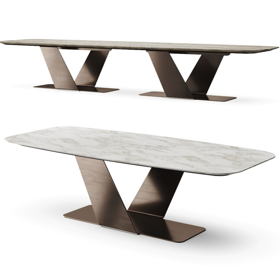 Rugiano Wally Dining Table - 3D Model for VRay, Corona