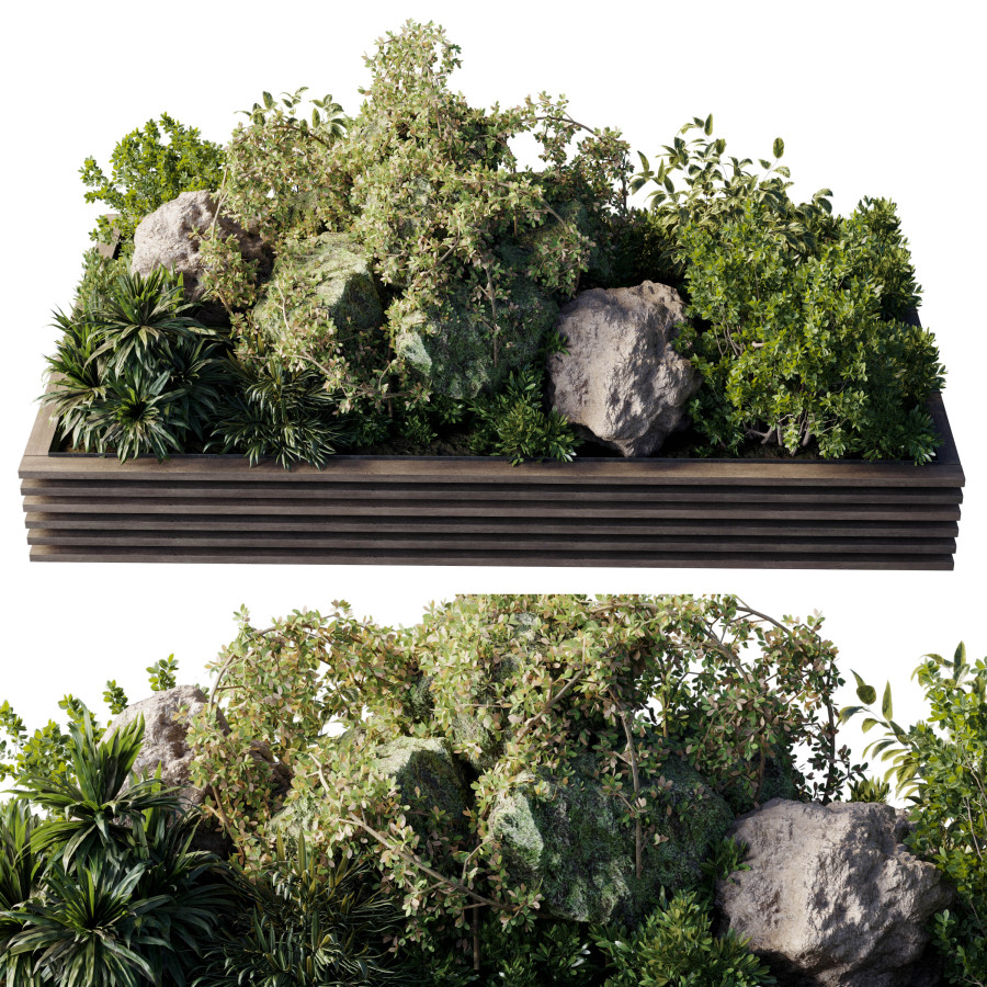 Plant Box - Outdoor Plants Set 224 3D Model for VRay, Corona | CGMood