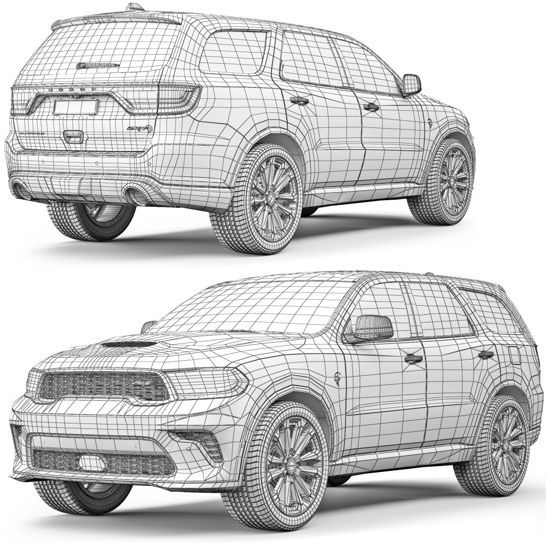 Dodge Durango Srt Hellcat 2021 3D Model for VRay | CGMood