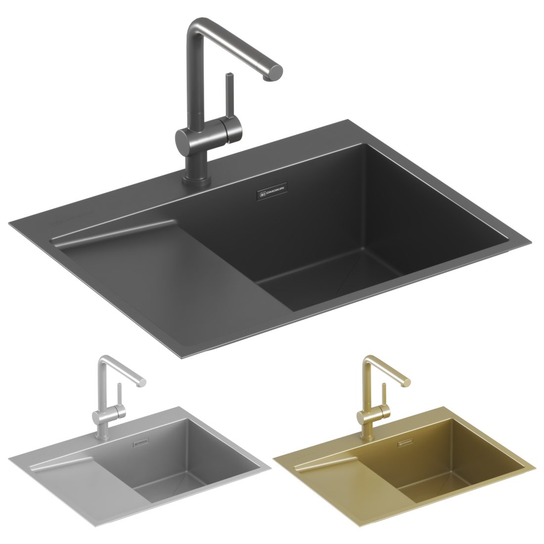 Omoikiri Sink Collection 01 - 3D Model for VRay, Corona