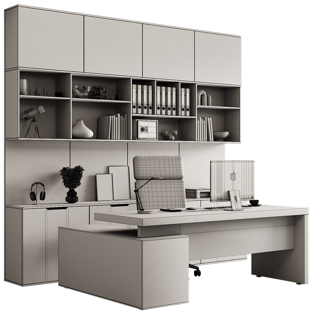 Boss Desk 004 3D Model for Corona | CGMood