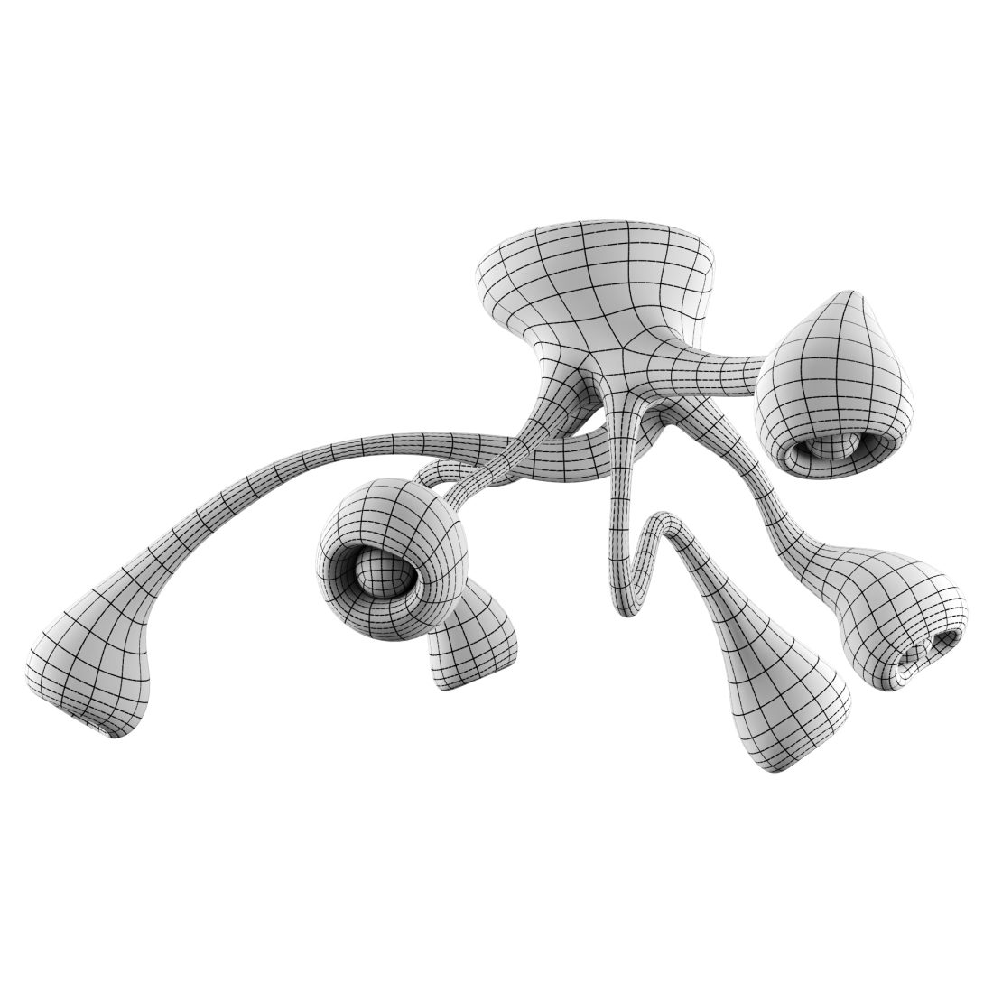 Unique Fertility Form Illuminated Sculpture - 3D Model for VRay, Corona