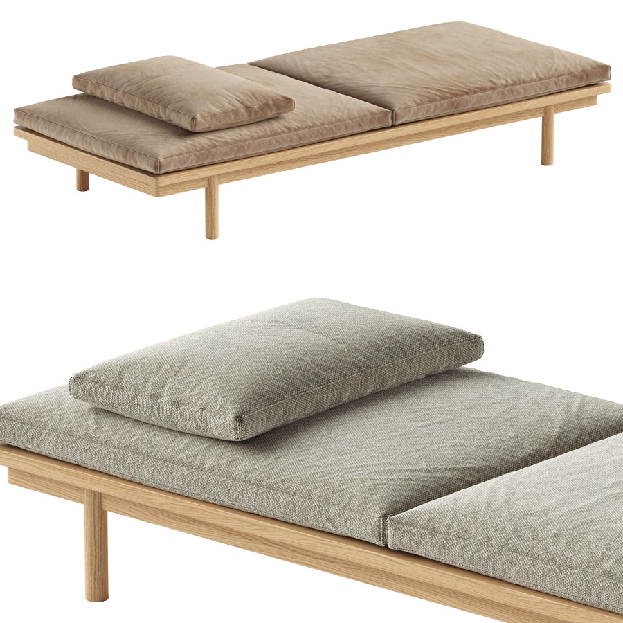 Pensive Daybed - 3D Model for VRay, Corona