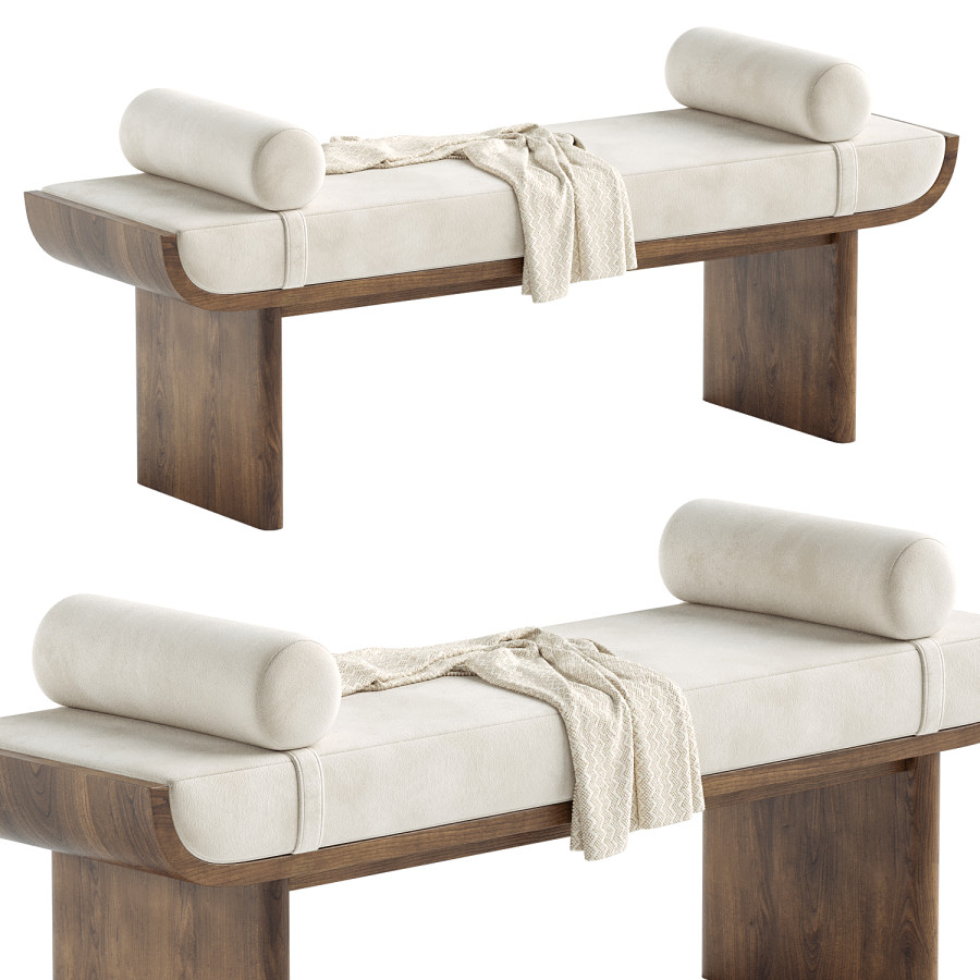 Nomad Stylish Bed Bench 3D Model for VRay, Corona | CGMood