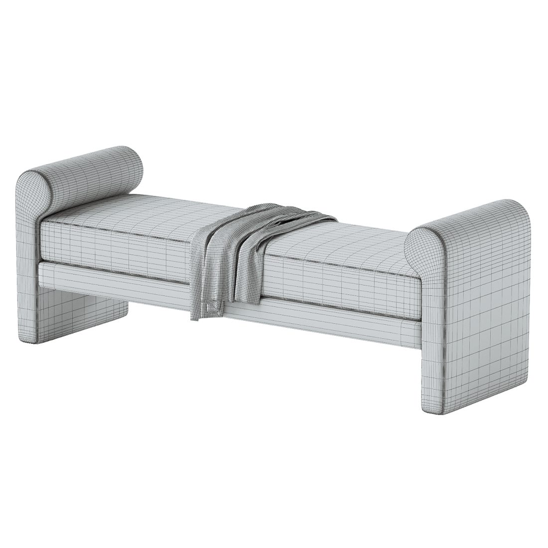 Bennet Bench - 3D Model for VRay, Corona