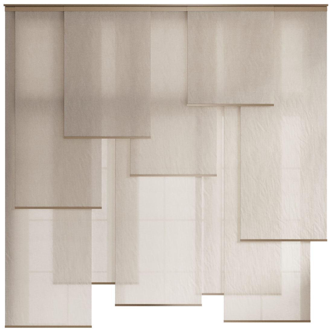 Layered Panel Curtain 3 3D Model for VRay, Corona | CGMood