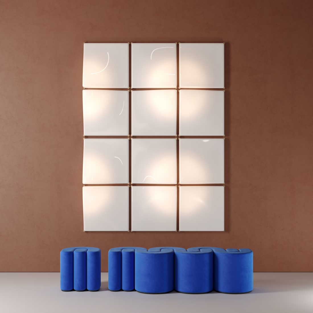 Adel Bench And Pouf By Baxter - 3D Model for Corona