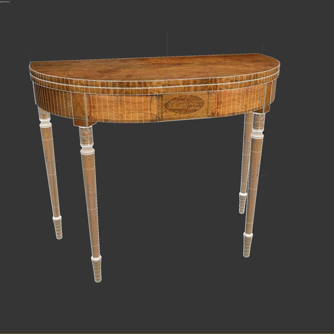 Pair Of George Iii Satinwood Card Tables - 3D Model for Corona