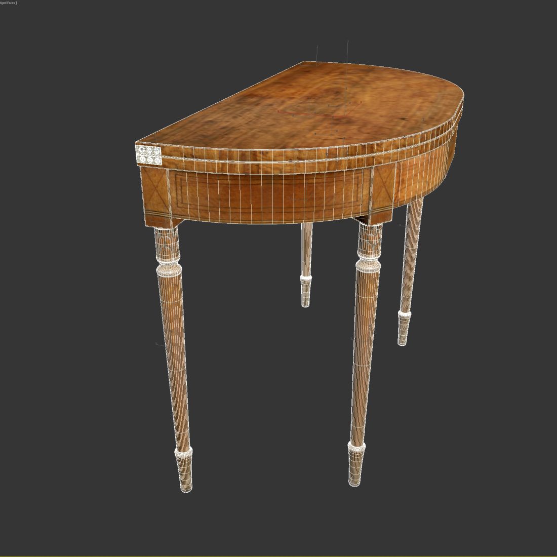 Pair Of George Iii Satinwood Card Tables - 3D Model for Corona