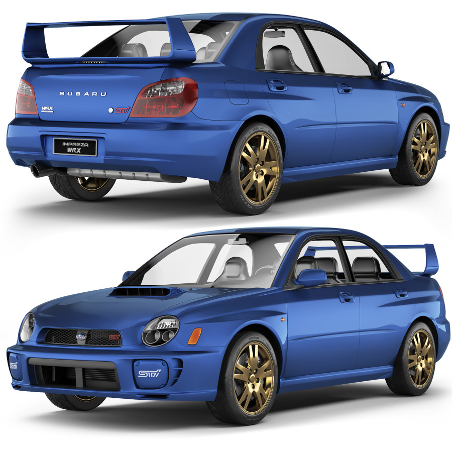 Subaru Impreza Wrx Sti 2001 - 3D Model for VRay