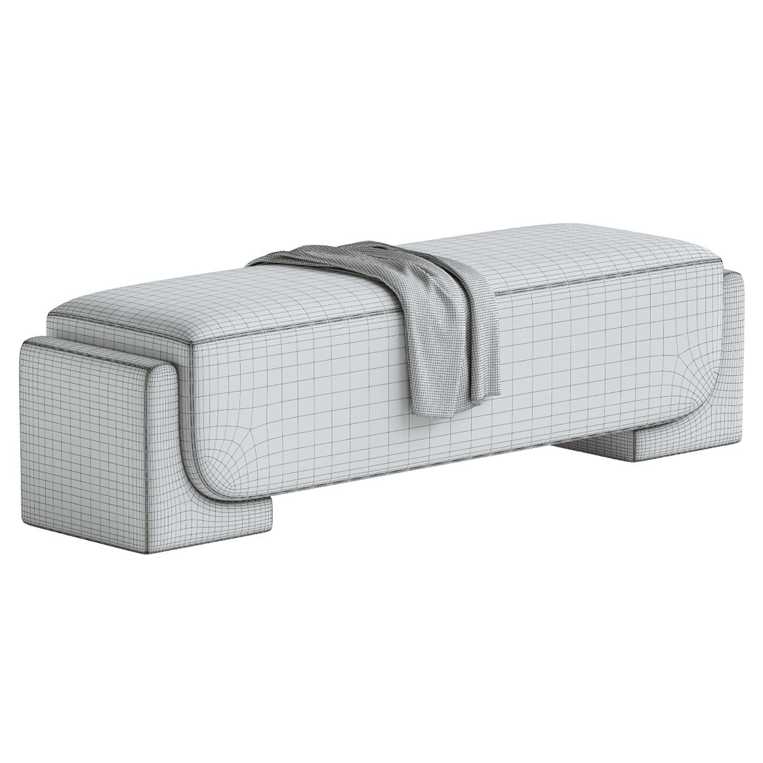 Curva Bench - 3D Model for VRay, Corona