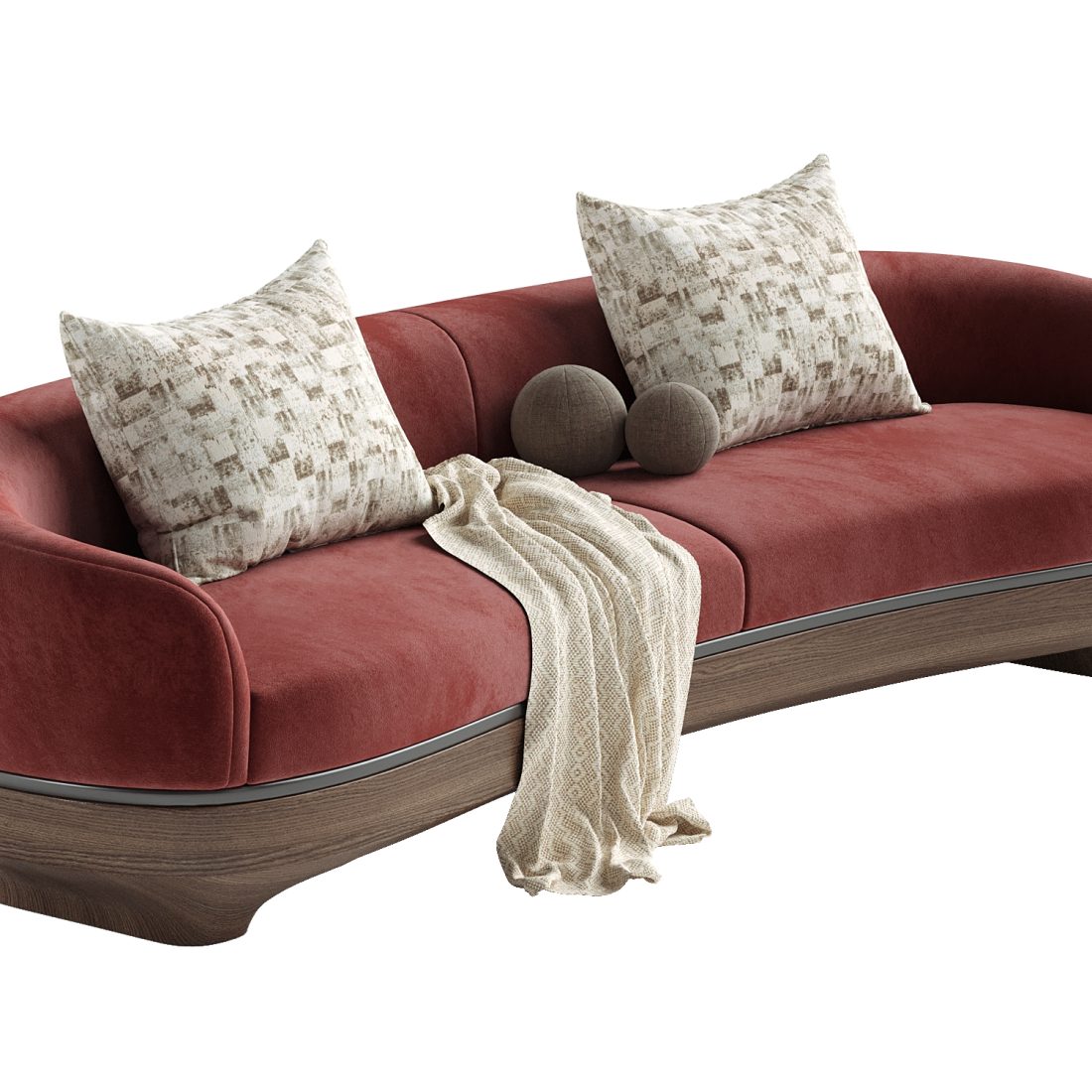 Nola Sofa - 3D Model for VRay, Corona
